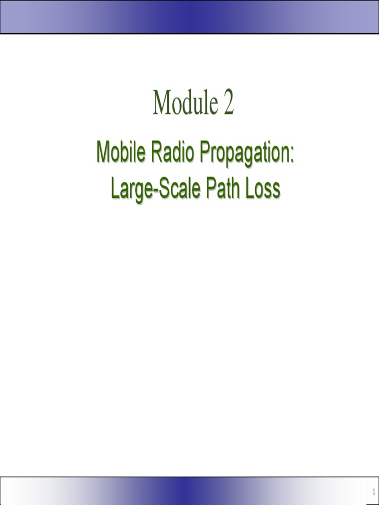 WMC - Module 2 | PDF | Antenna (Radio) | Radio Propagation