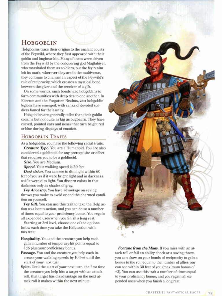 Hobgoblin Player Race Pdf