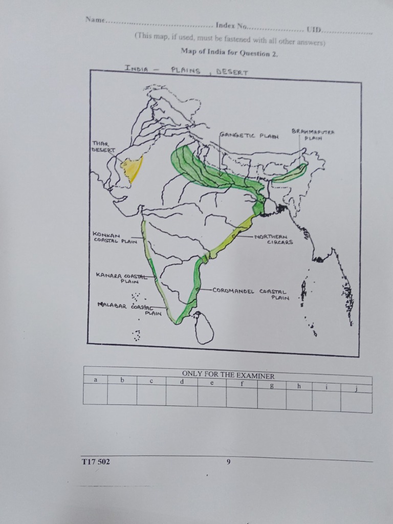 Icse Maps Geography | PDF | Soil Science | Geomorphology