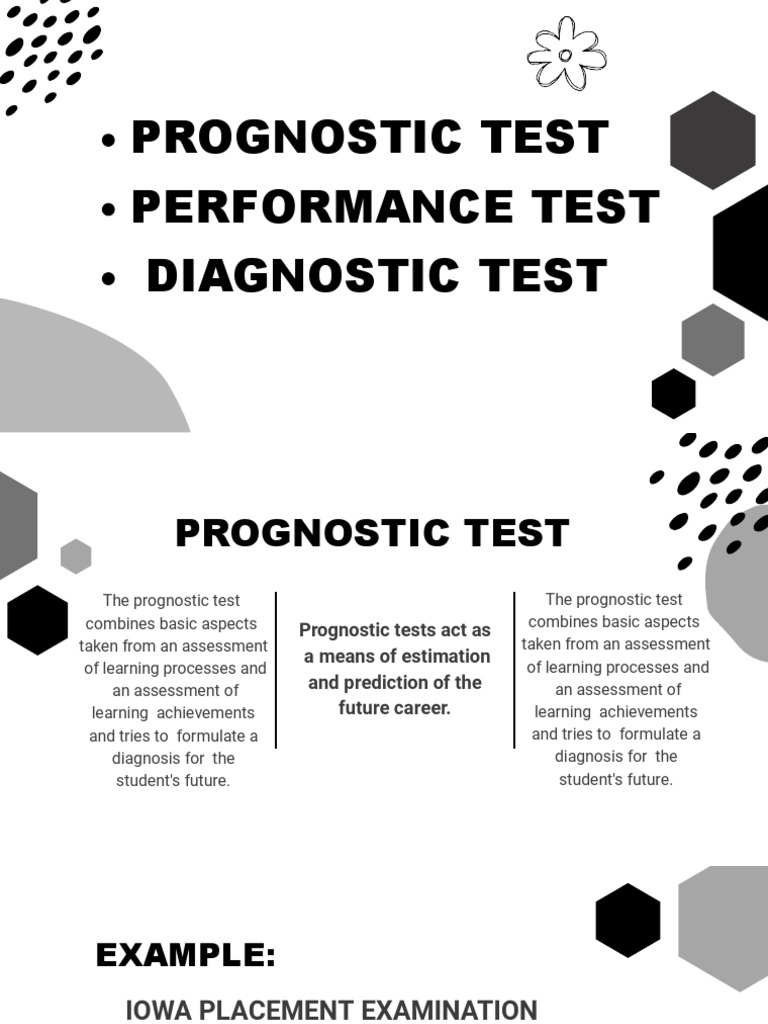 Prognostic Test Performance Test Diagnostic Test | PDF | Career & Growth