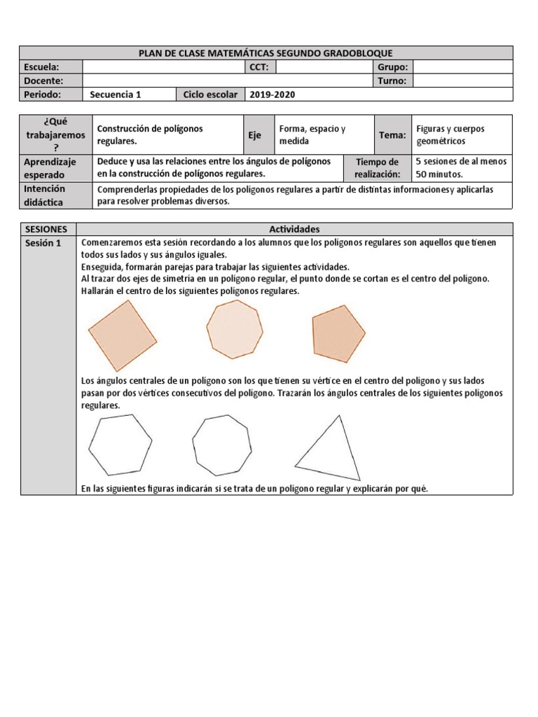 Construccion de Poligonos Regulares | PDF | Ángulo | Triángulo