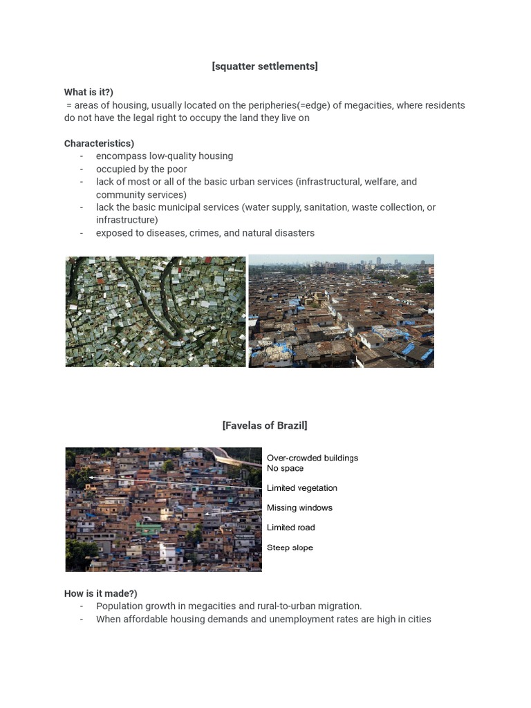 Squatter Settlements | PDF