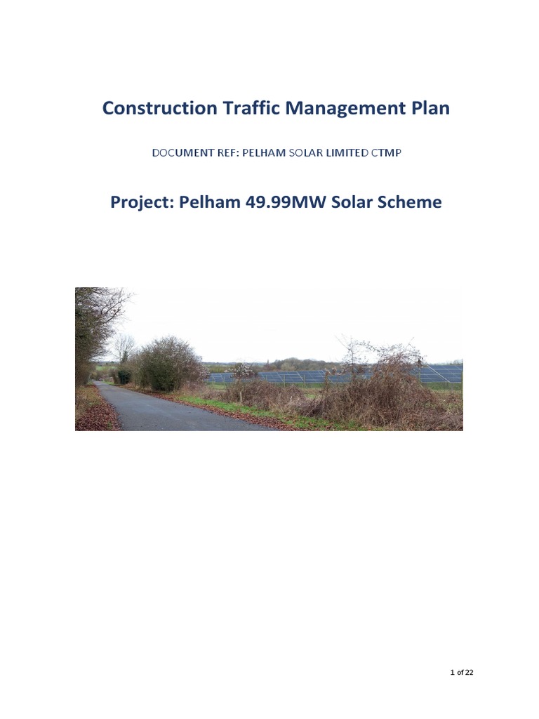 Construction Traffic Management Plan-Checked | PDF
