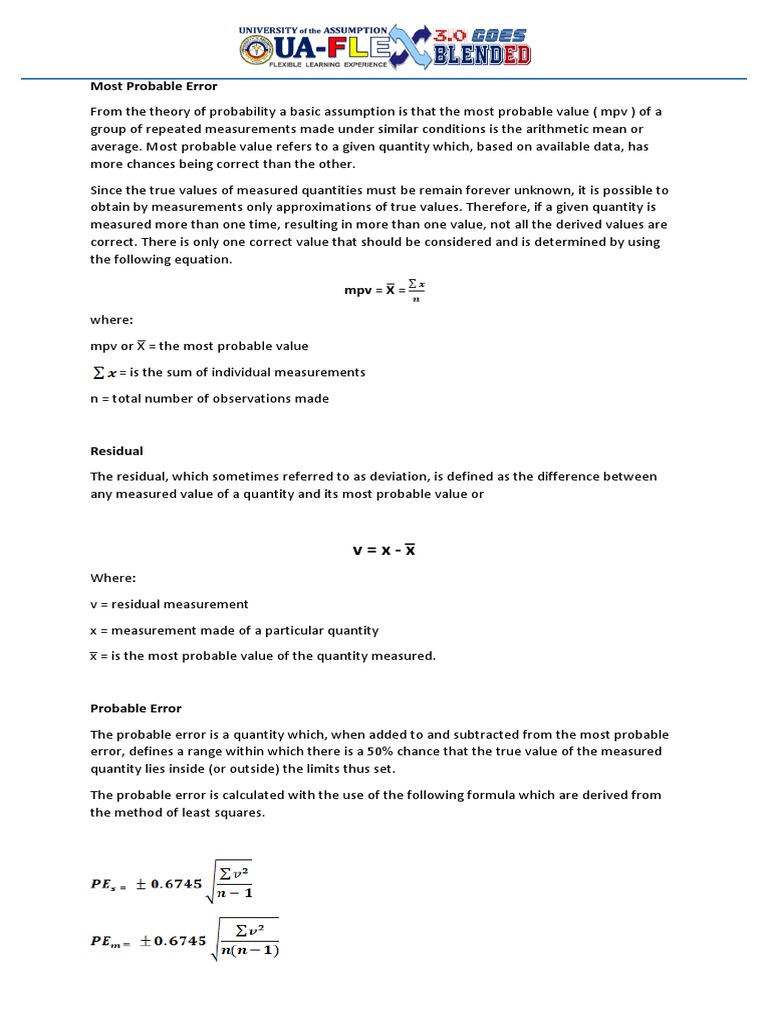 Lesson 6 Errors | PDF | Errors And Residuals | Measurement