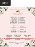Wedding Principal Sponsors List | PDF | Wedding | Marriage