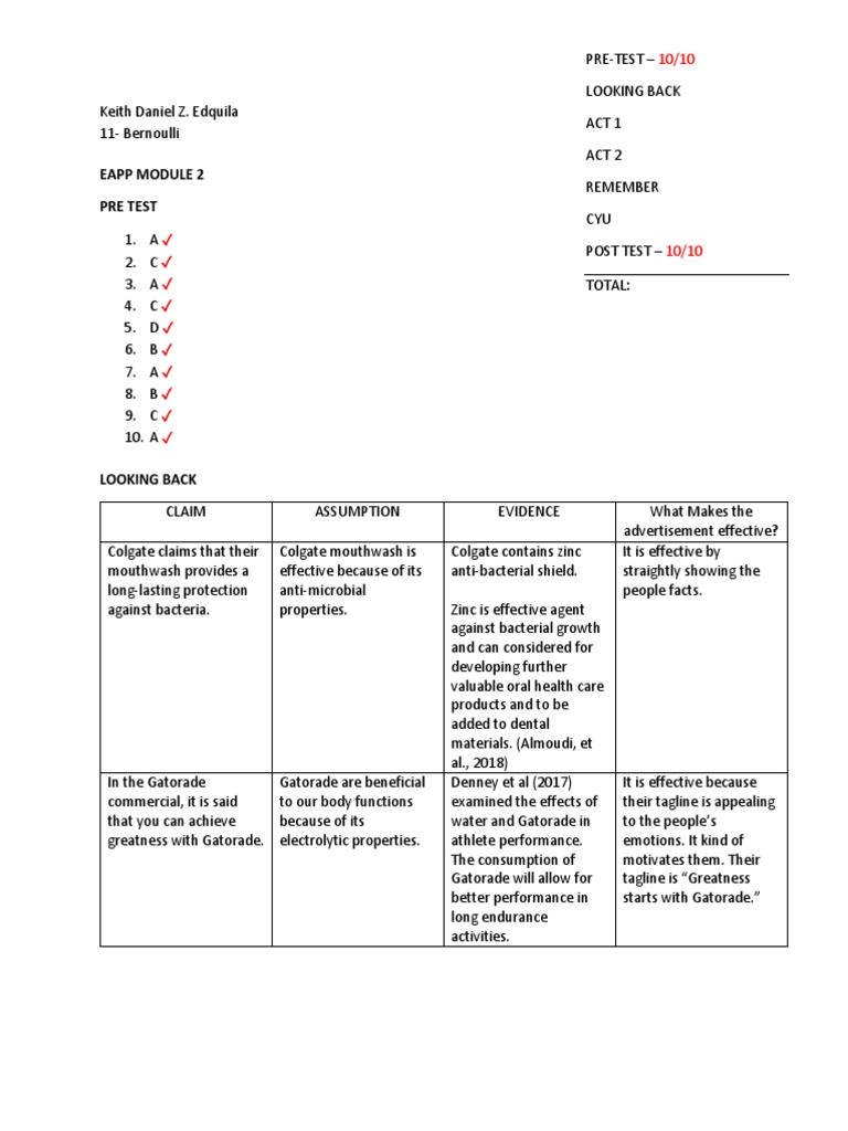 Edquila, Keith Daniel Z. - EAPP Module 2 | PDF