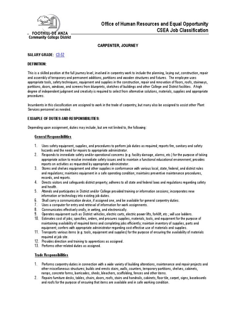 Carpenter Journey | PDF | Carpentry | Safety