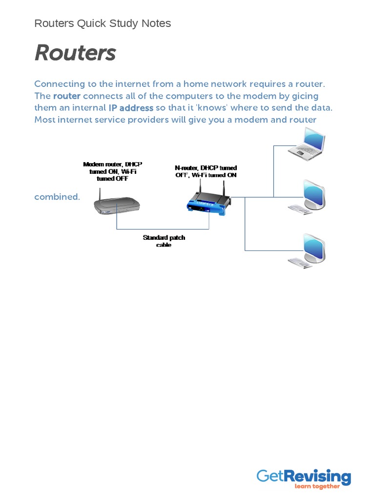 Routers Quick Study Notes | PDF | Computers | Technology & Engineering