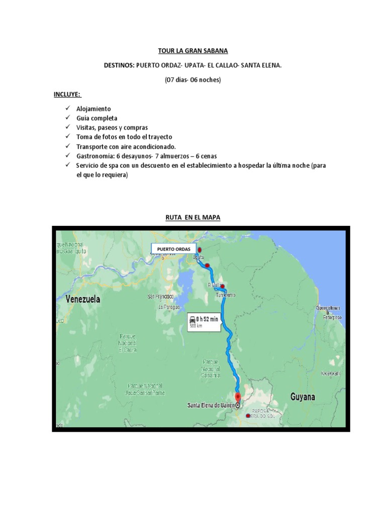 TOUR.LA GRAN SABANA | PDF
