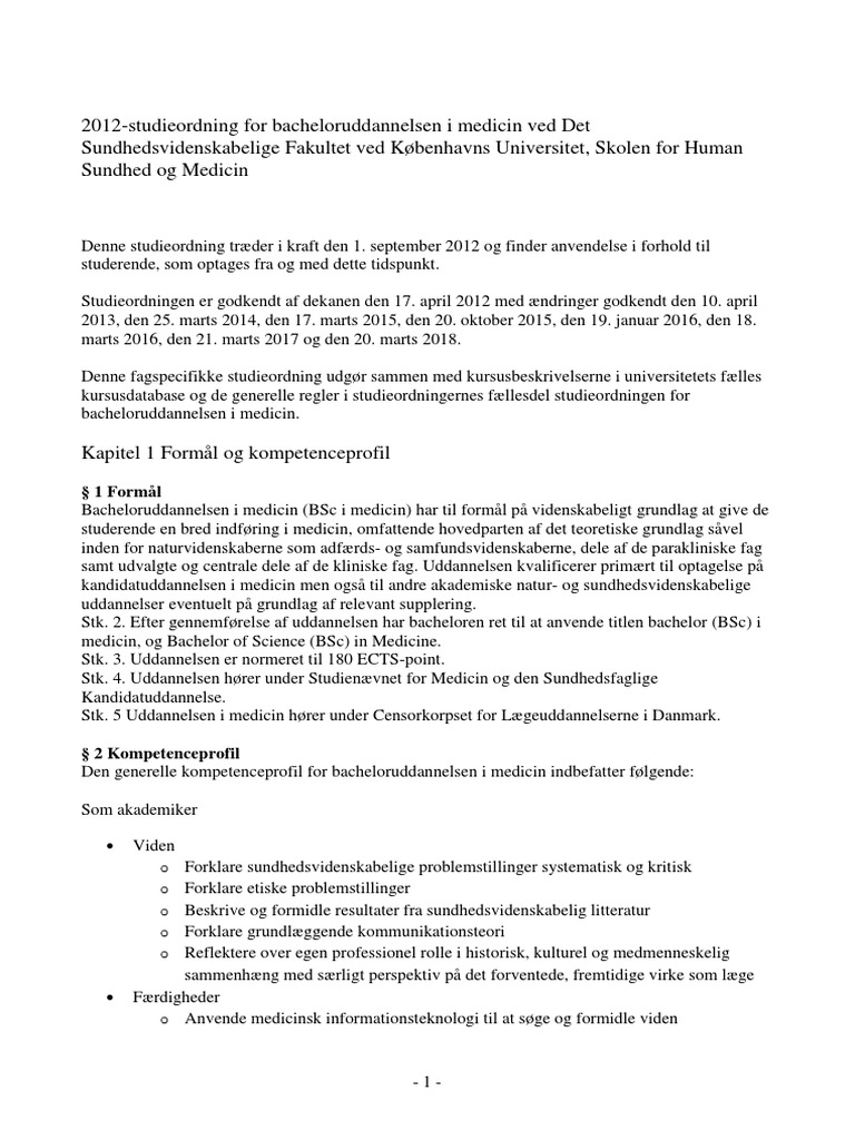Bachelor I Medicin (KU) | PDF