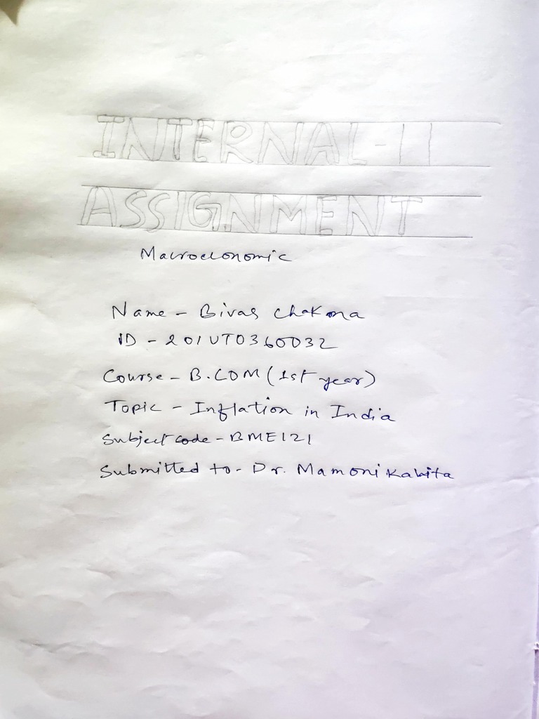Macroeconomics Assignment Internal 2 B.com 1st Year BME 121 | PDF
