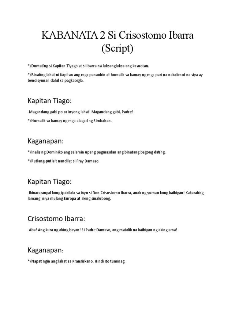 KABANATA 2 Si Crisostomo Ibarra | PDF KABANATA 2 Si Crisostomo Ibarra | PDF