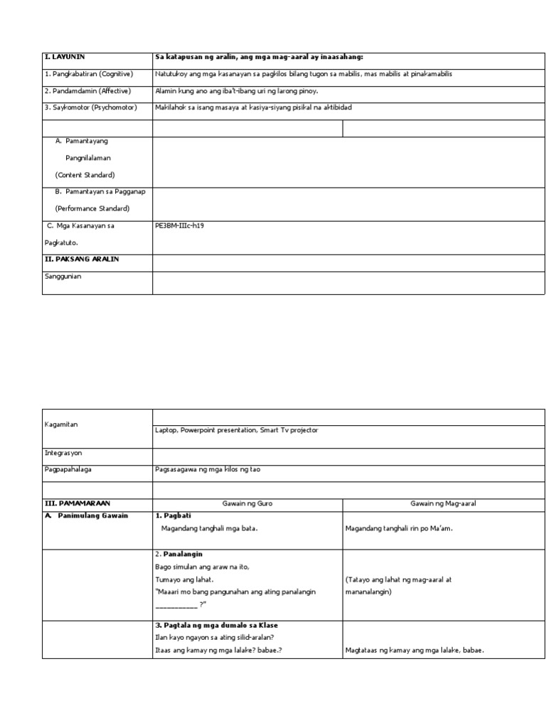Detailed Lesson Plan | PDF