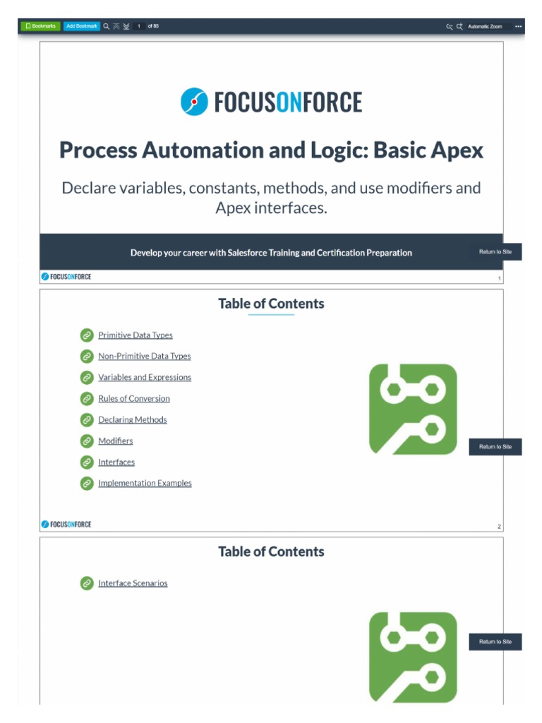 Process Automation and Logic Basic Apex 1 | PDF