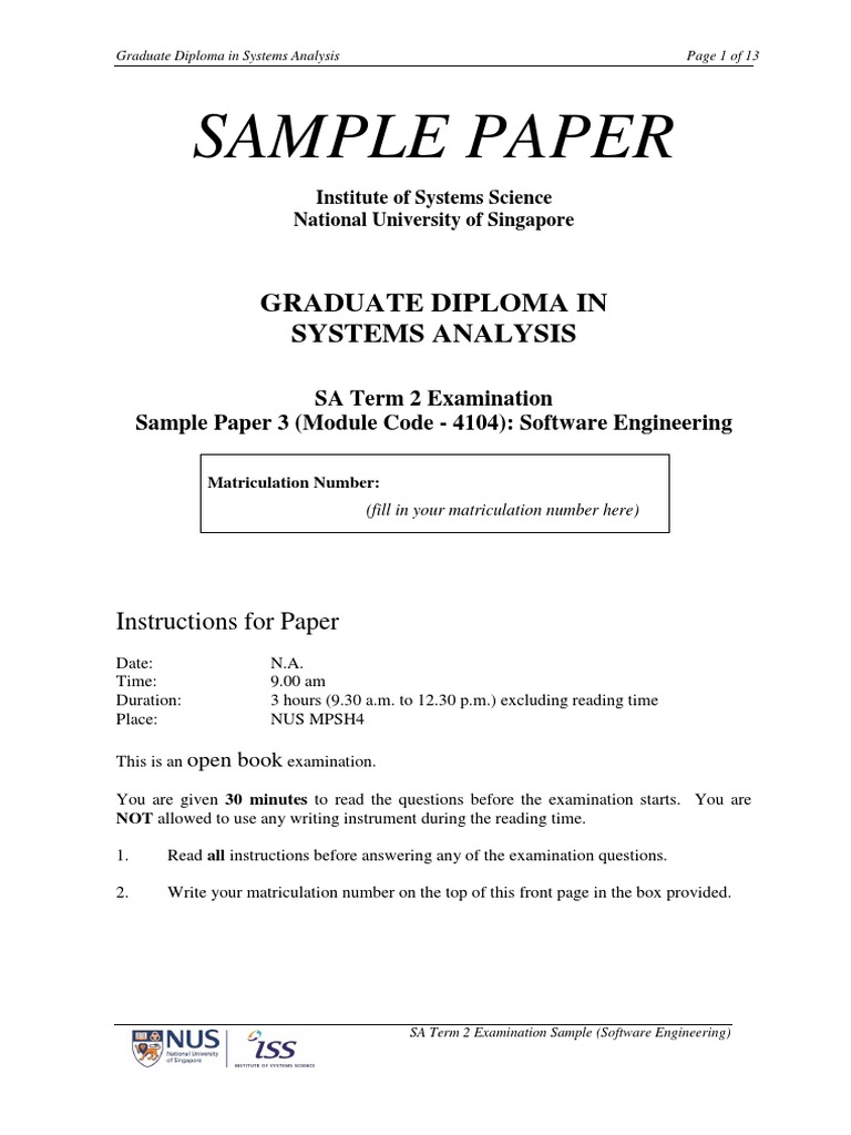 Sample Paper 3 | PDF