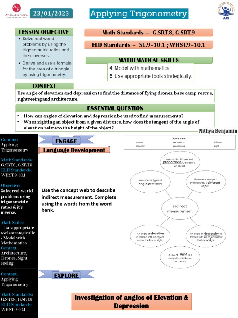 9.6 Applying Trigonometry | PDF
