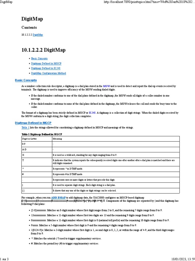 Digit Map | Download Free PDF | Telephone Numbering Plan | Communication