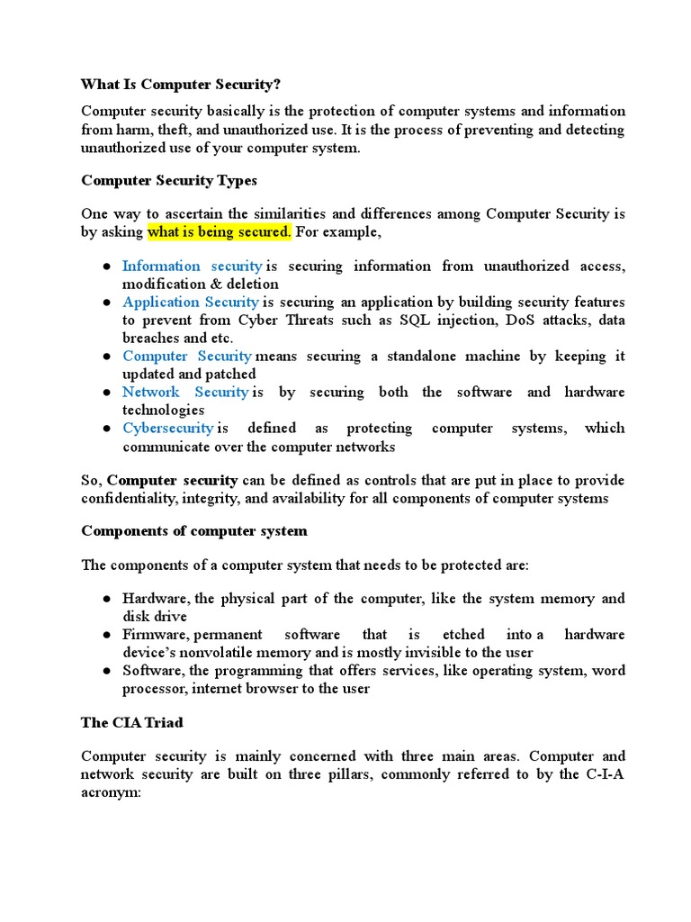 Unit 1 | PDF | Information Security | Security