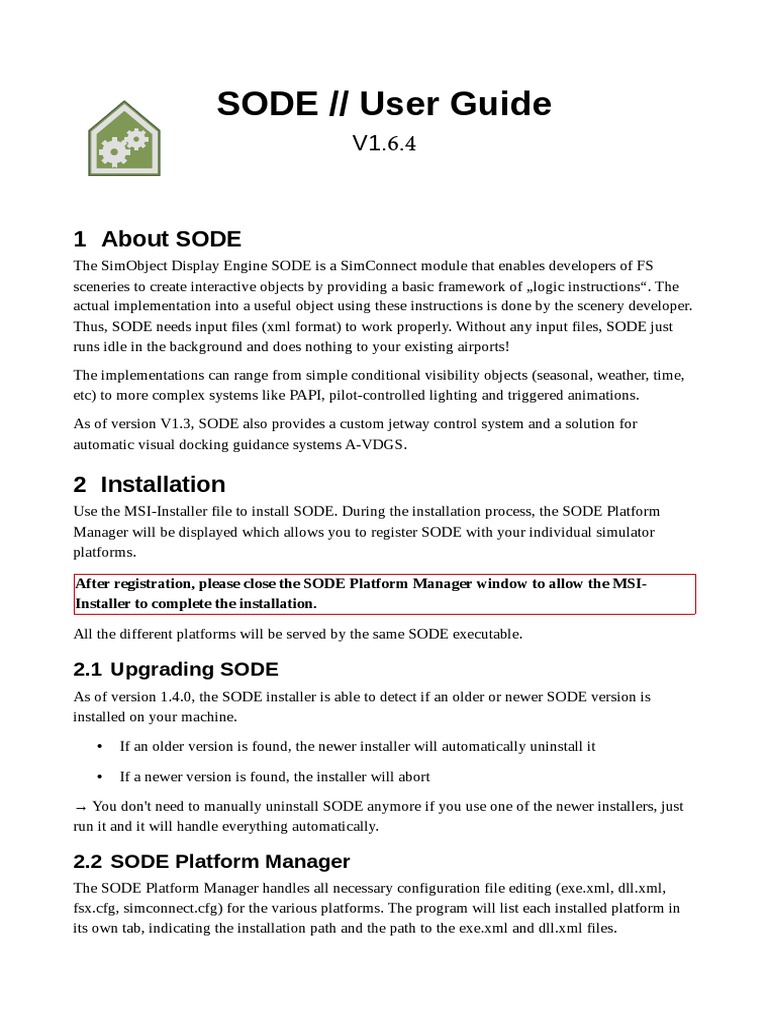 Sode Userguide Pdf Installation Computer Programs Computer Science 6646