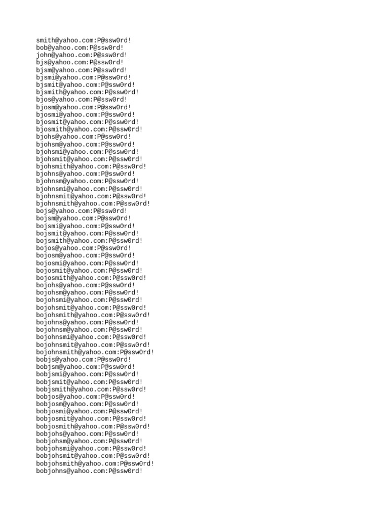 Wordlist - Multiple Usernames | PDF