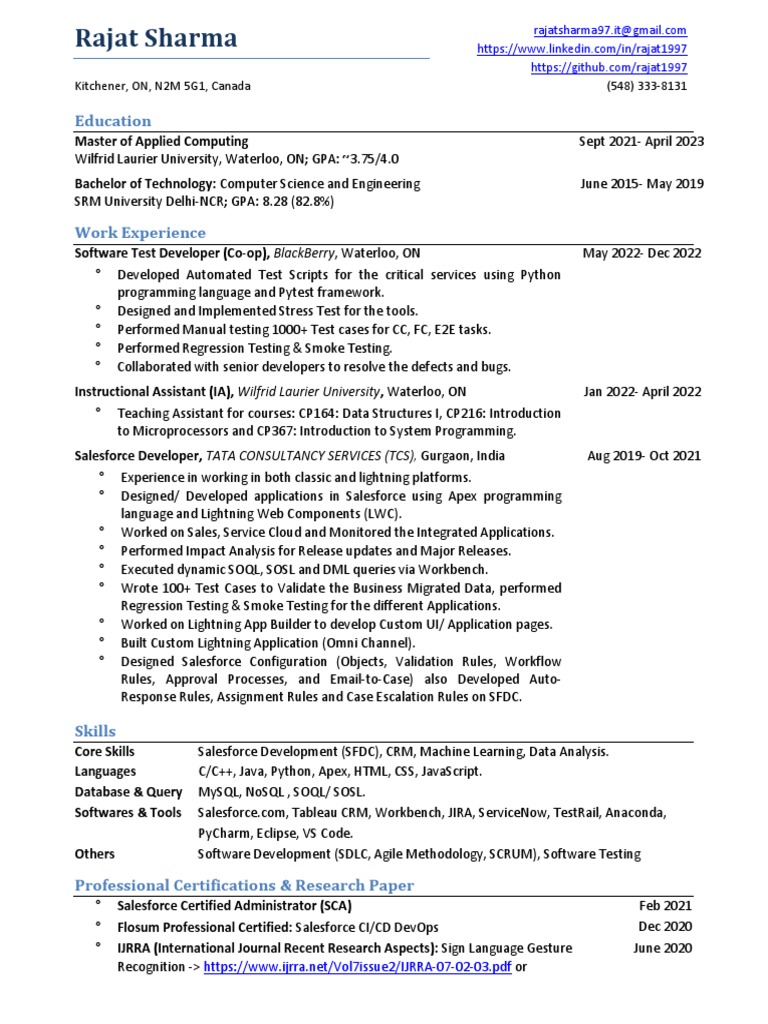 Rajat-S Resume | PDF