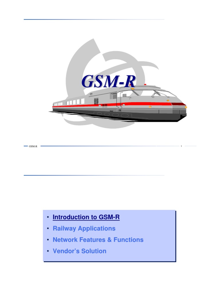 GSM R Overview | PDF | Rail Transport | Telecommunication