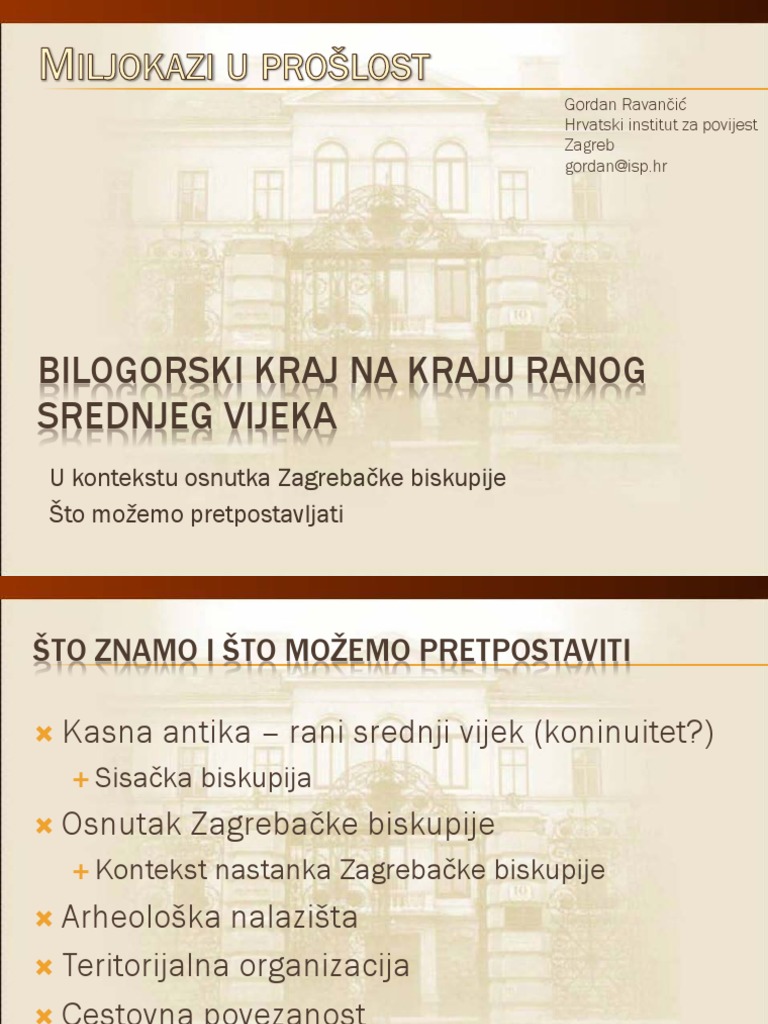 Bilogorski Kraj Na Kraju Ranog Srednjeg Vijeka | PDF