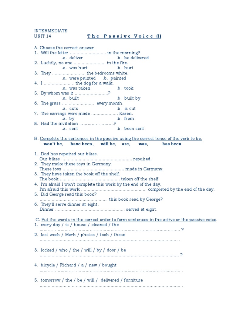 Understanding the Passive Voice: A Guide to Forming Passive Sentences ...