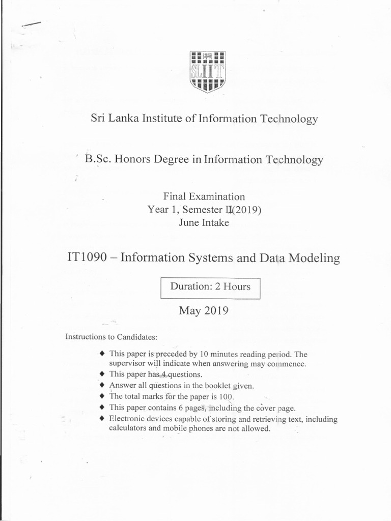 IT1090 IS and DM | PDF