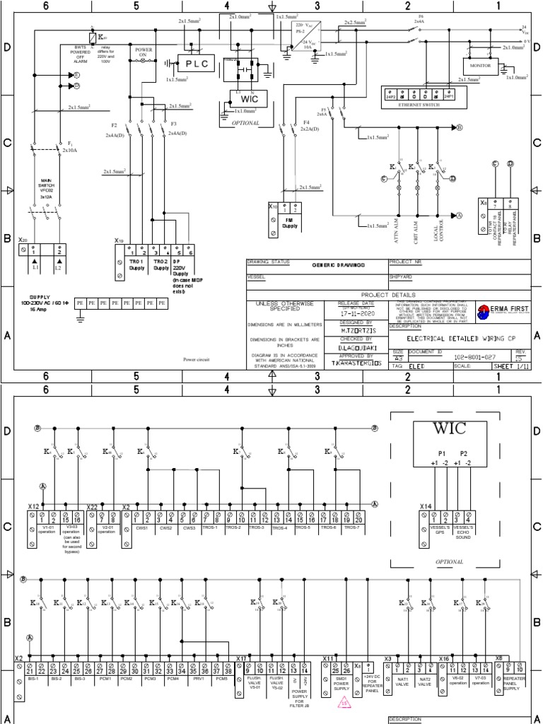 102-8001-027 STANDARD CONTROL PANEL 220V 800x1000 - NON EX - Rev15 | PDF