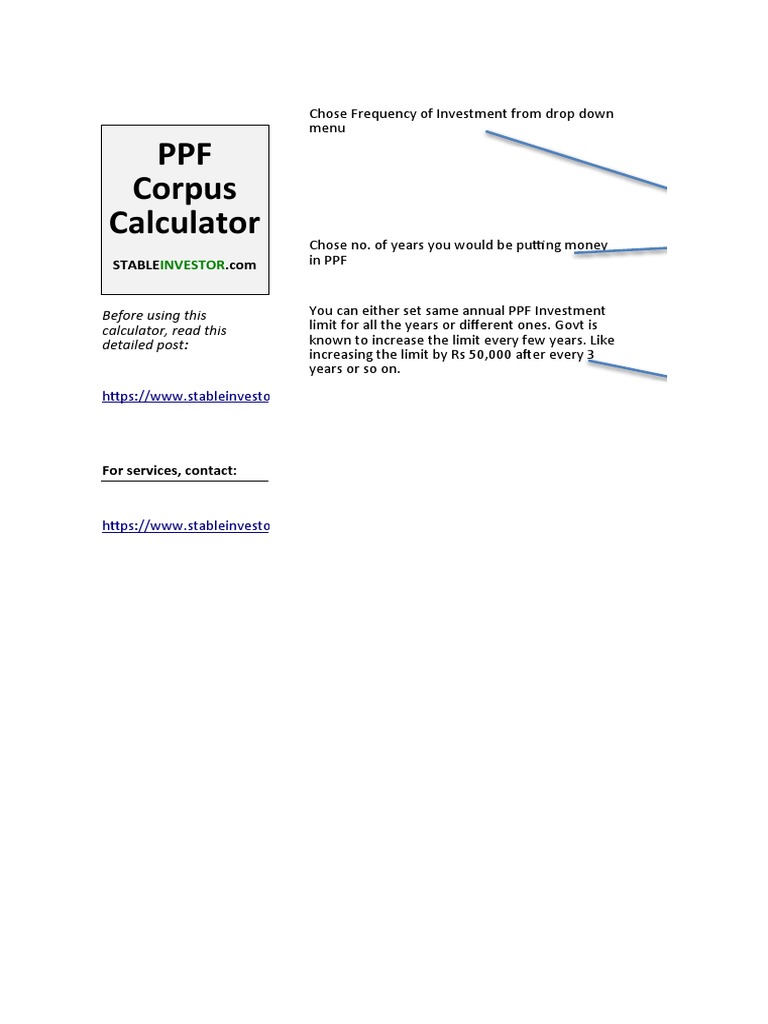 PPF Excel Calculator Stable Investor | PDF