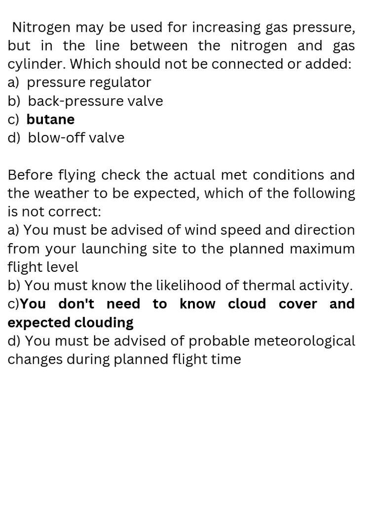 Hot Air Balloon Examquestions and Answers 2 | PDF | Flight | Aviation