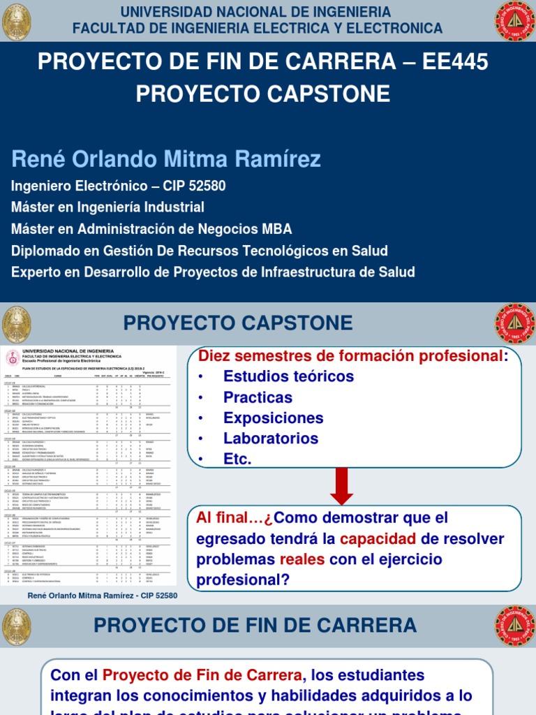 Proyecto de Fin de Carrera - EE445 Proyecto Capstone: René Orlando Mitma Ramírez | PDF