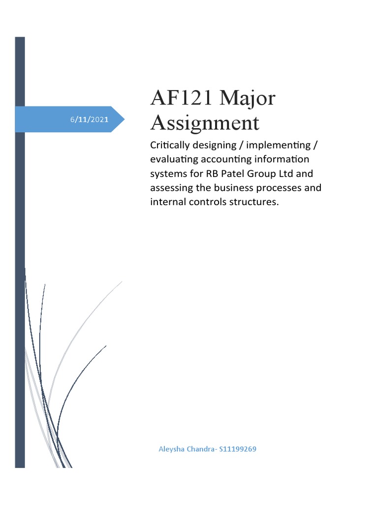 AF121 Major Assignment | PDF