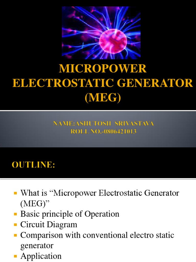 Micro Power Electrostatic Generator by Ashutosh Srivastava | PDF ...