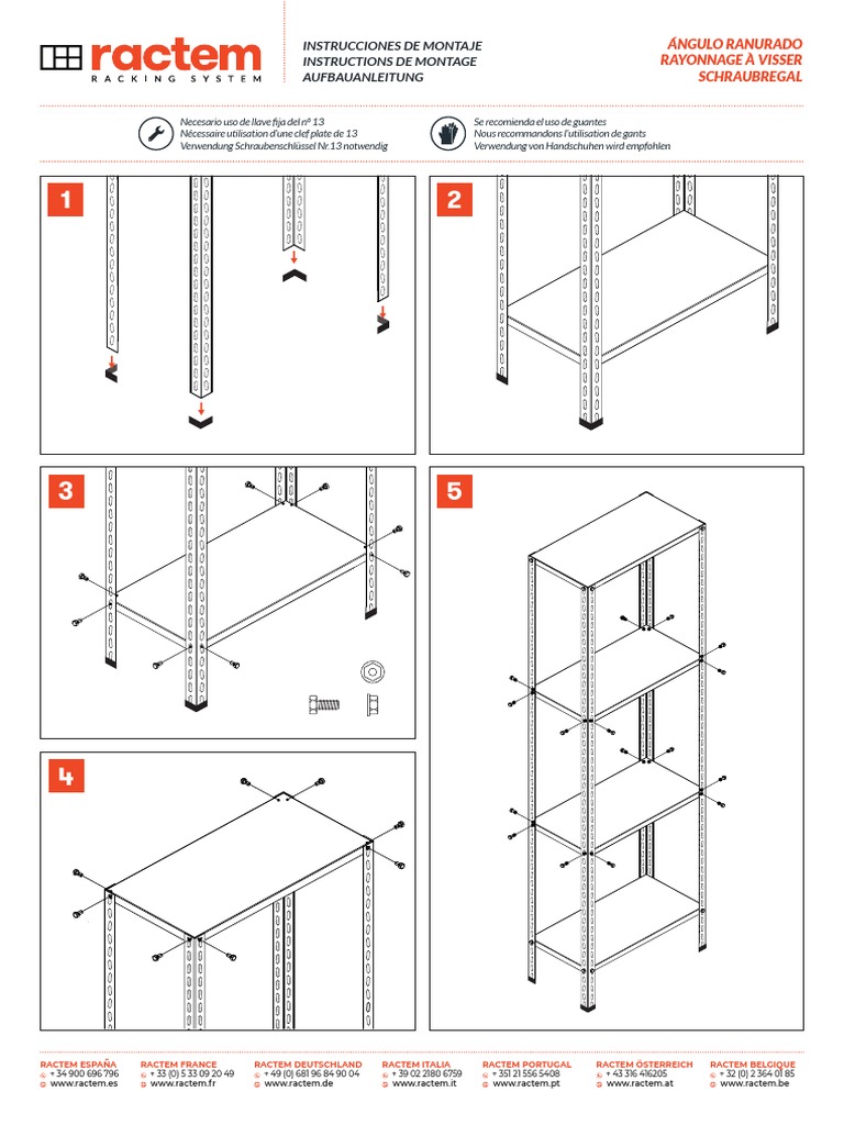 Rayonnage Visser Instructionsdemontage 1 | PDF