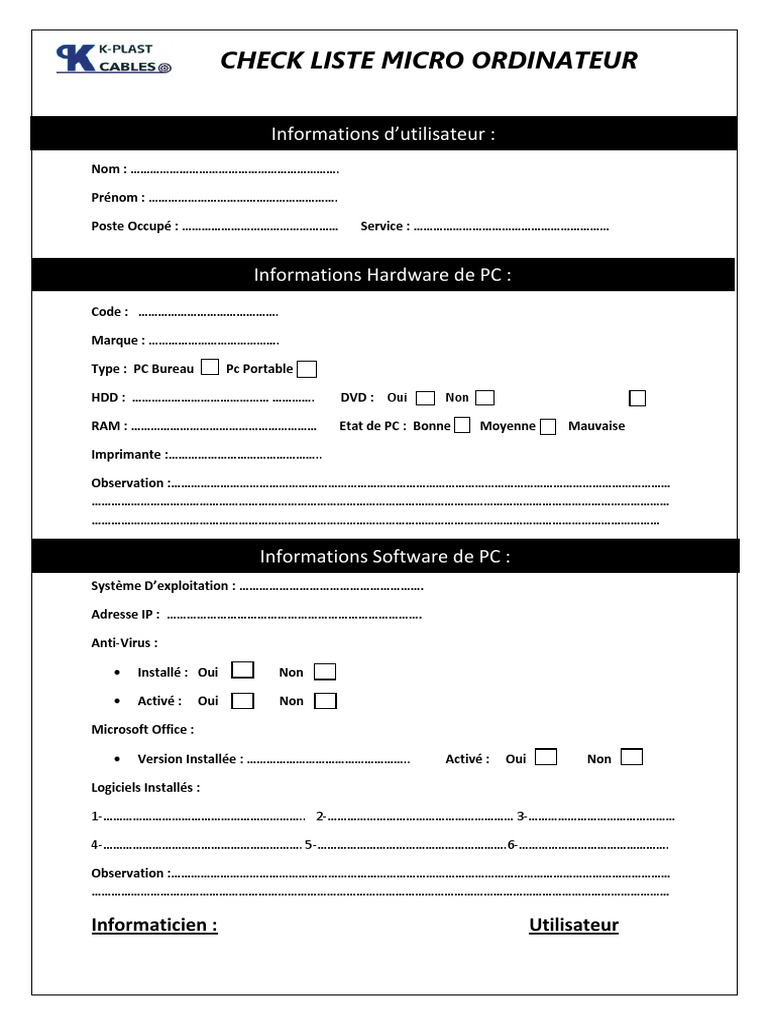 Check Liste PC | PDF