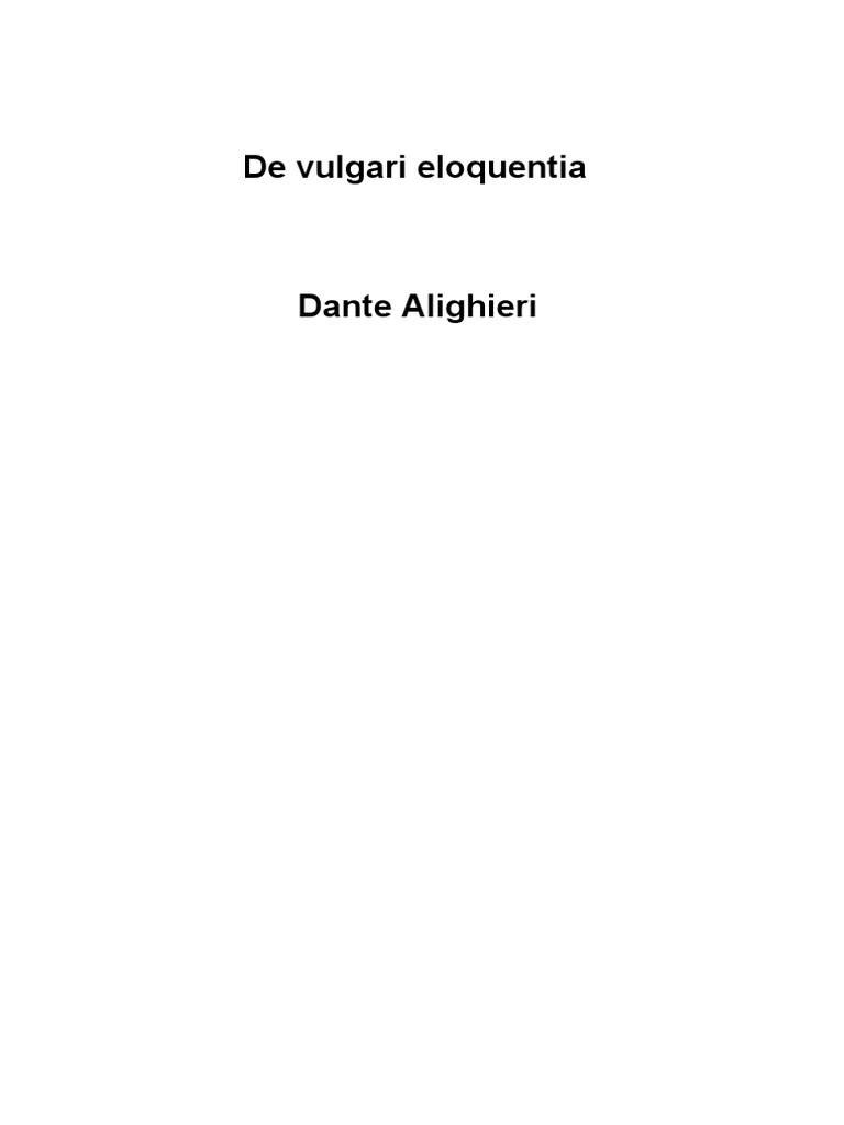 2 de Vulgari Eloquentia Autor Dante Alighieri | PDF | Deus | Razão