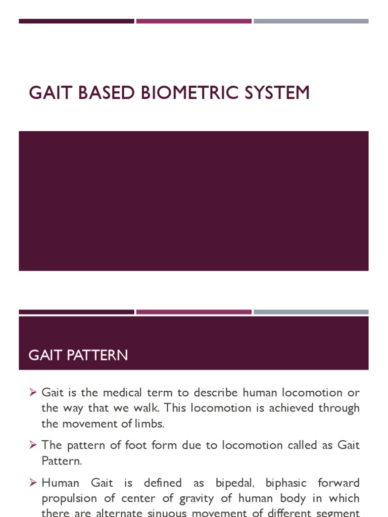 Gait Based Biometric System | PDF | Walking | Foot