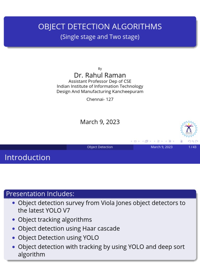 Object Detection And Tracking Pdf