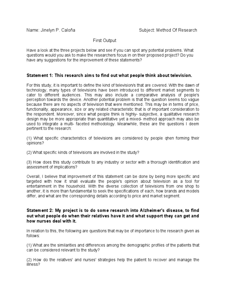 Research Output | PDF | Thought | Methodology