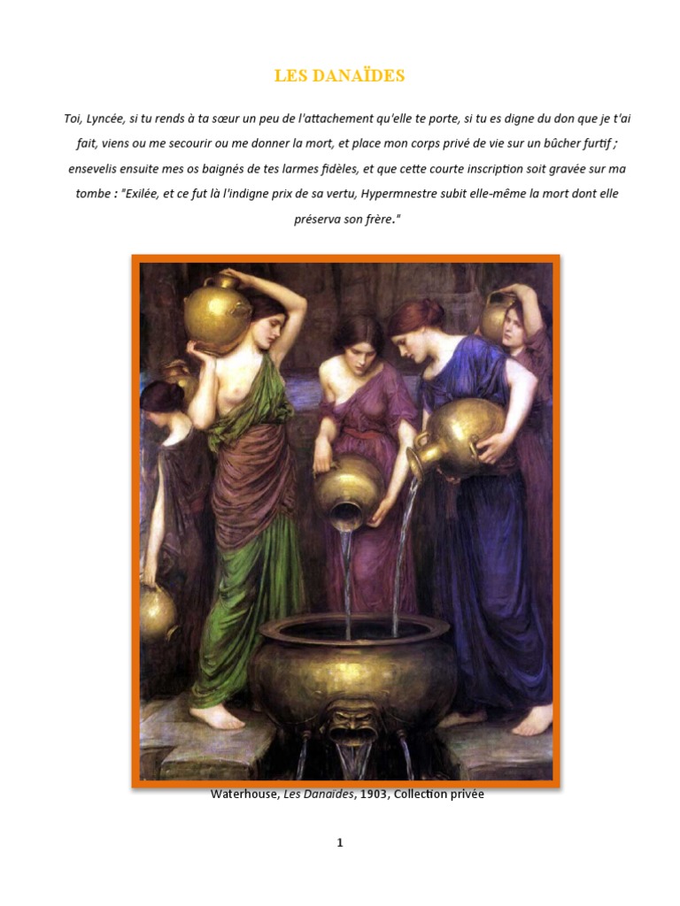 Les Danaïdes : Mythe et Symbolisme | PDF