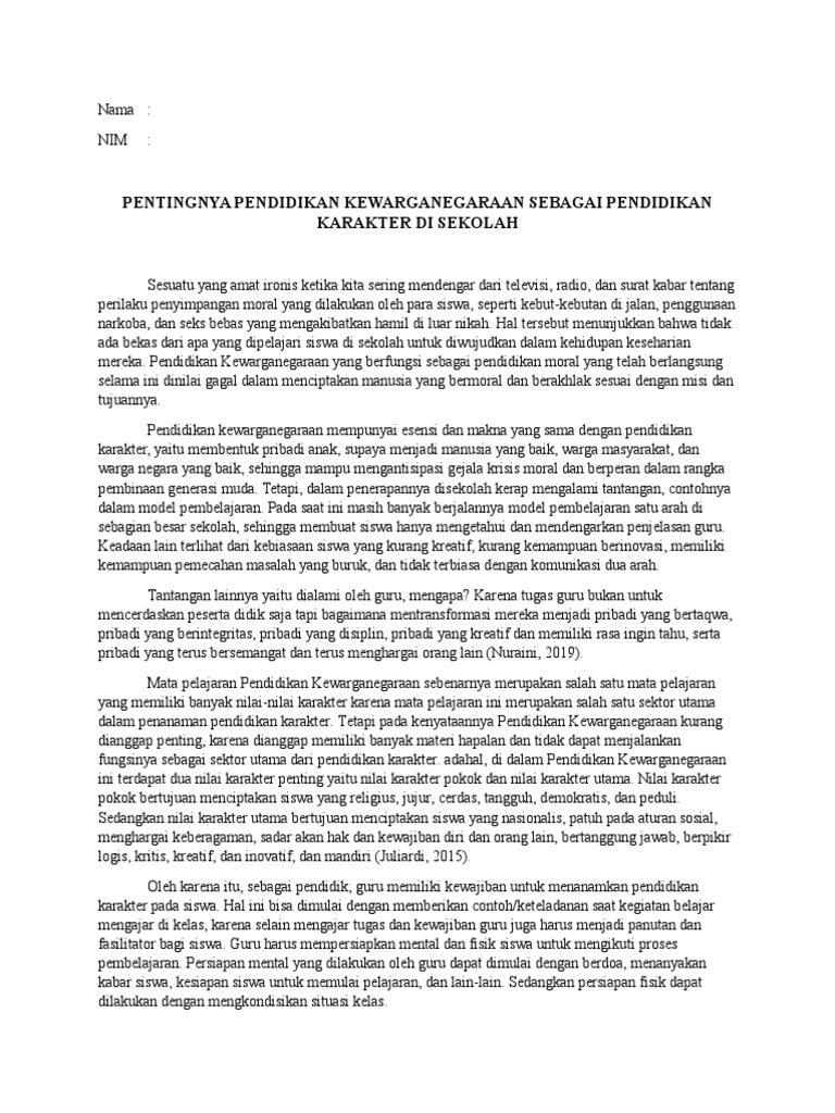 Tugas Paper Individu Kewarganegaraan | PDF