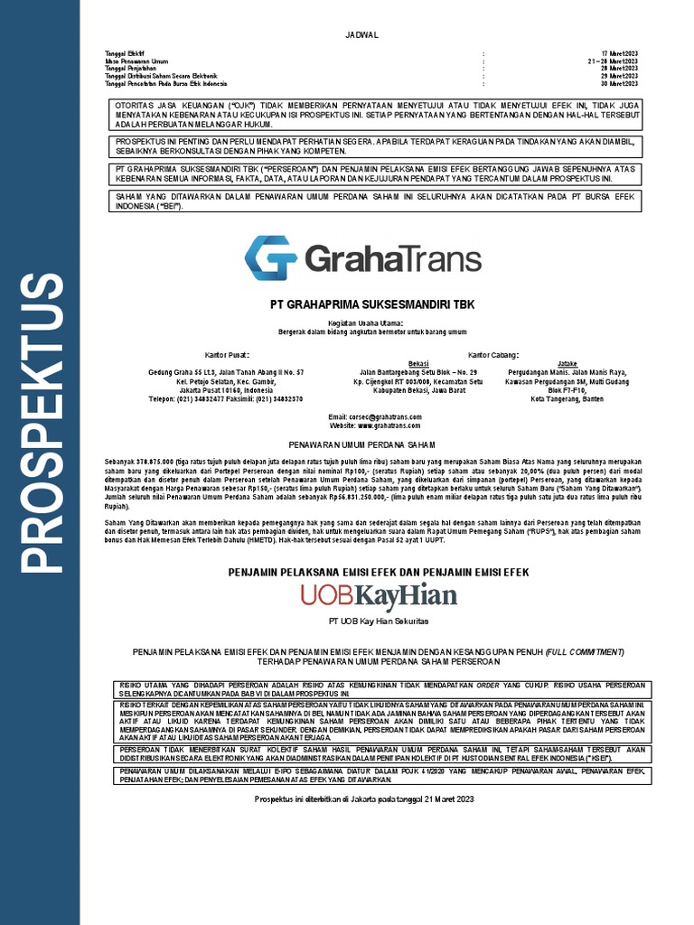 28 - Gtra Prospektus Ipo 2023 | PDF