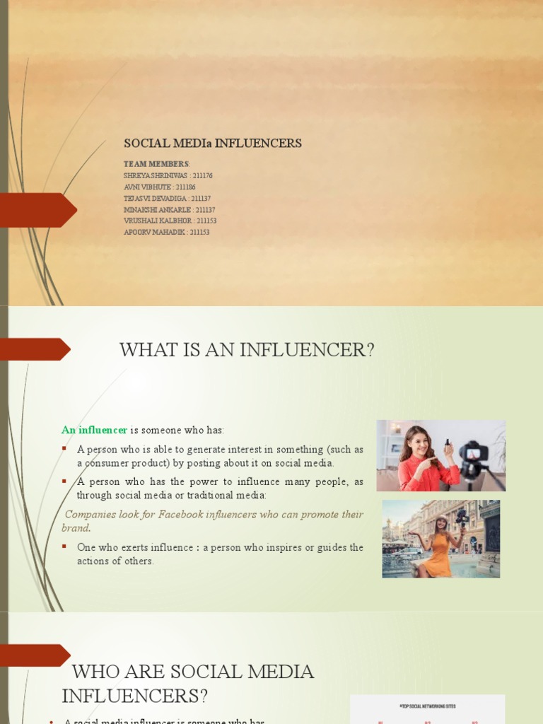 Social Media Influencers Guide Brand Promotions | PDF | Popular Culture & Media Studies | Social ...