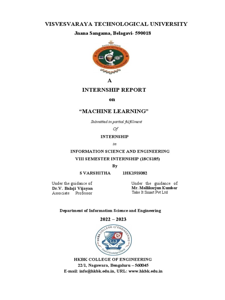 Internship Introduction Pages | PDF | Machine Learning | Computing