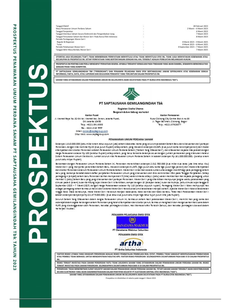 24 - Sage Prospektus Ipo 2023 | PDF