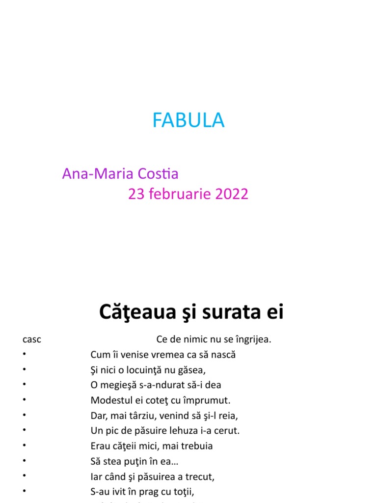 Fabula: Ana-Maria Costia | PDF
