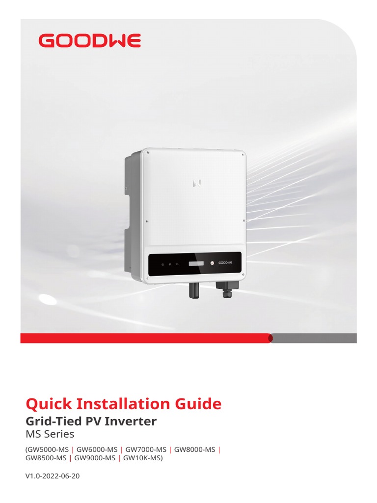 GW - MS Series - Quick Installation Guide-POLY | PDF | Power Inverter | Alternating Current