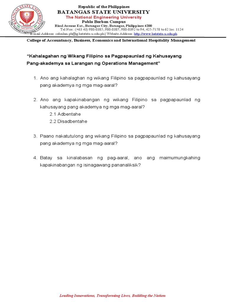 Batangas State University | PDF